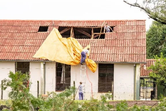 Casi mil personas afectadas por la tormenta devastadora en Leandro N ...
