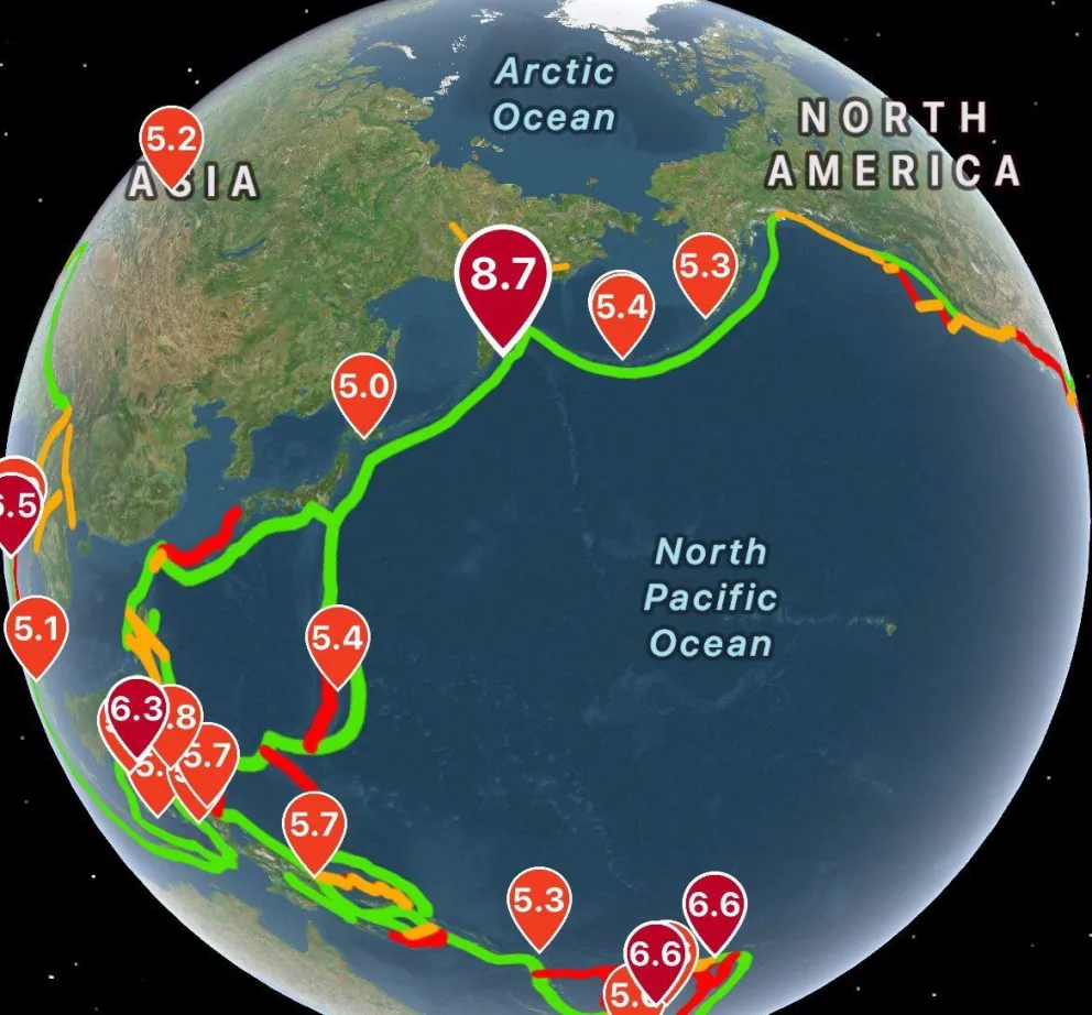 Alerta de tsunami en el Pacífico tras un sismo de 8,8 en Rusia: evacúan zonas de EEUU, Chile ...