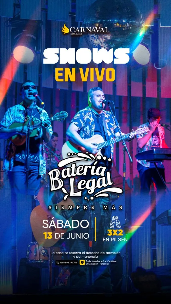 Batería Legal se presenta esta noche en Casino Carnaval | El Territorio